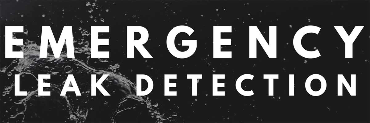 Emergency Leak Detection Text Over Water Splashing